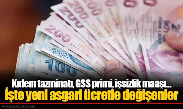 Kıdem tazminatı, GSS primi, işsizlik maaşı... İşte yeni asgari ücretle ... Kıdem tazminatı, GSS primi, işsizlik maaşı... İşte yeni asgari ücretle ...